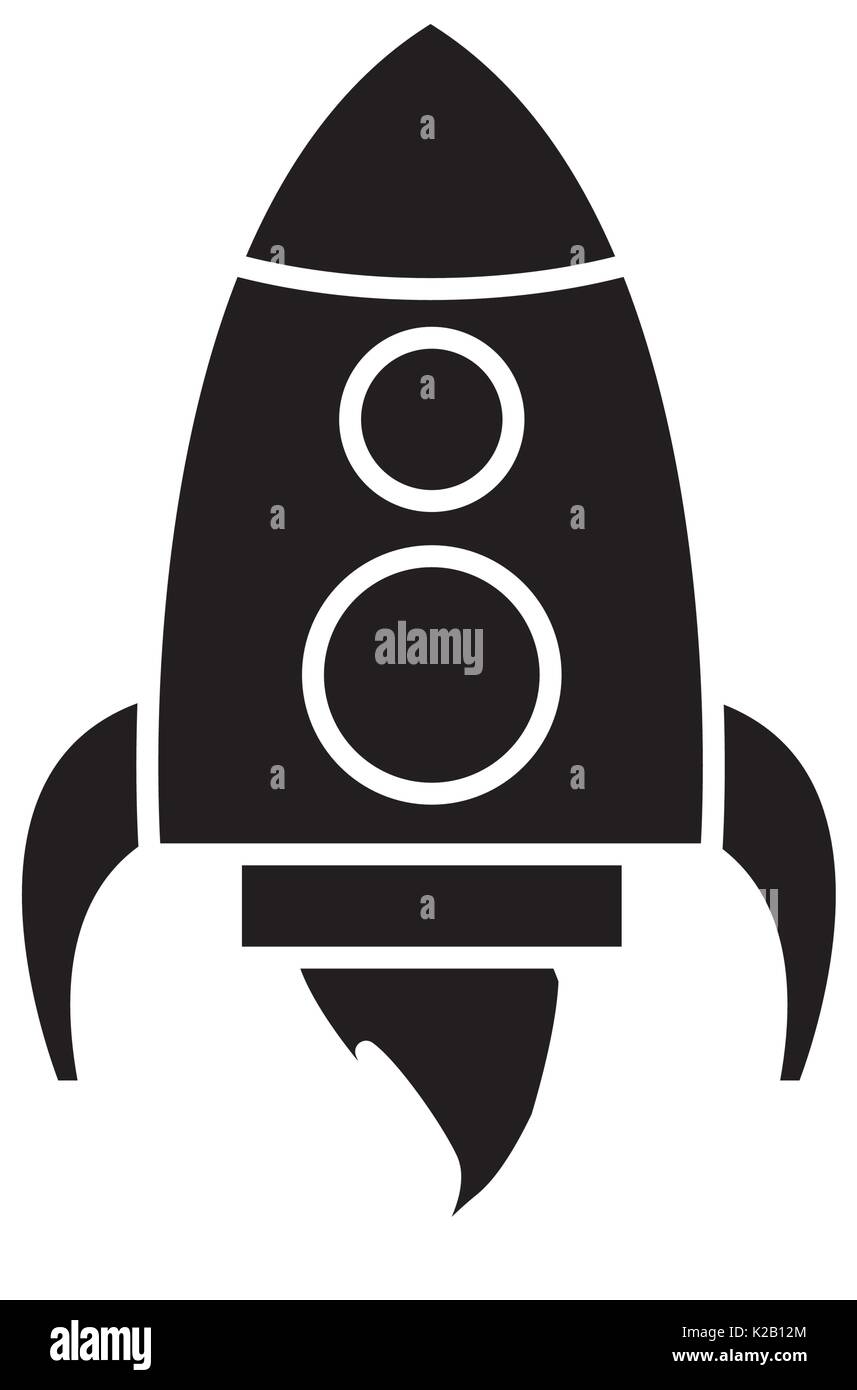 space rocket up and launch exploration symbol Stock Vector Image & Art ...