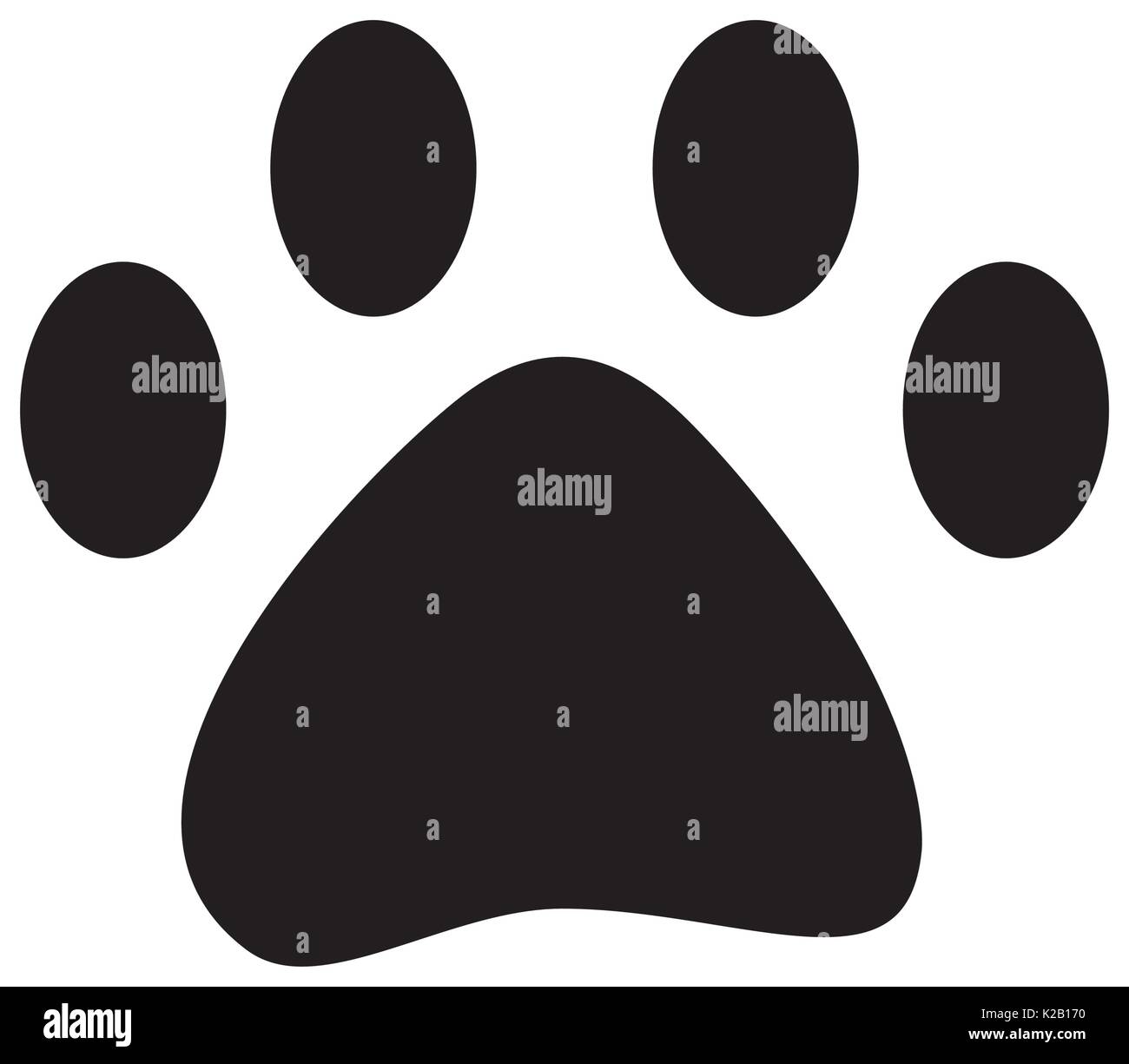 pet paw print walk animal silhouette Stock Vector Image & Art - Alamy