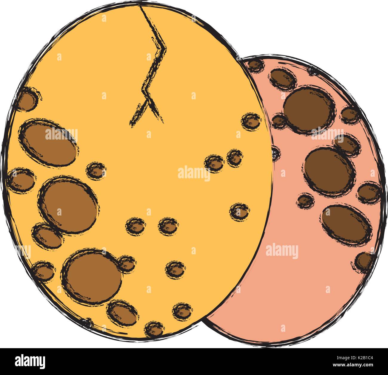 asteroid crack meteorite rock space orbiting Stock Vector Image & Art ...