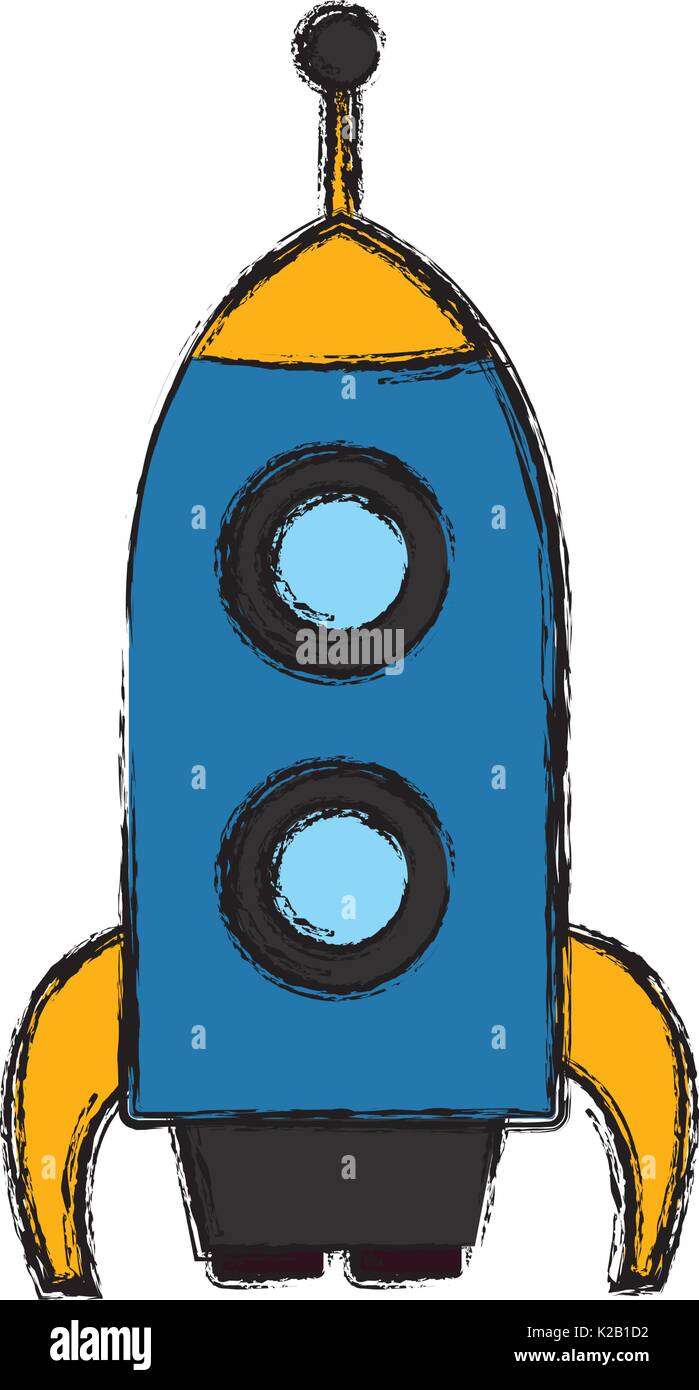 space rocket up and launch exploration symbol Stock Vector Image & Art ...