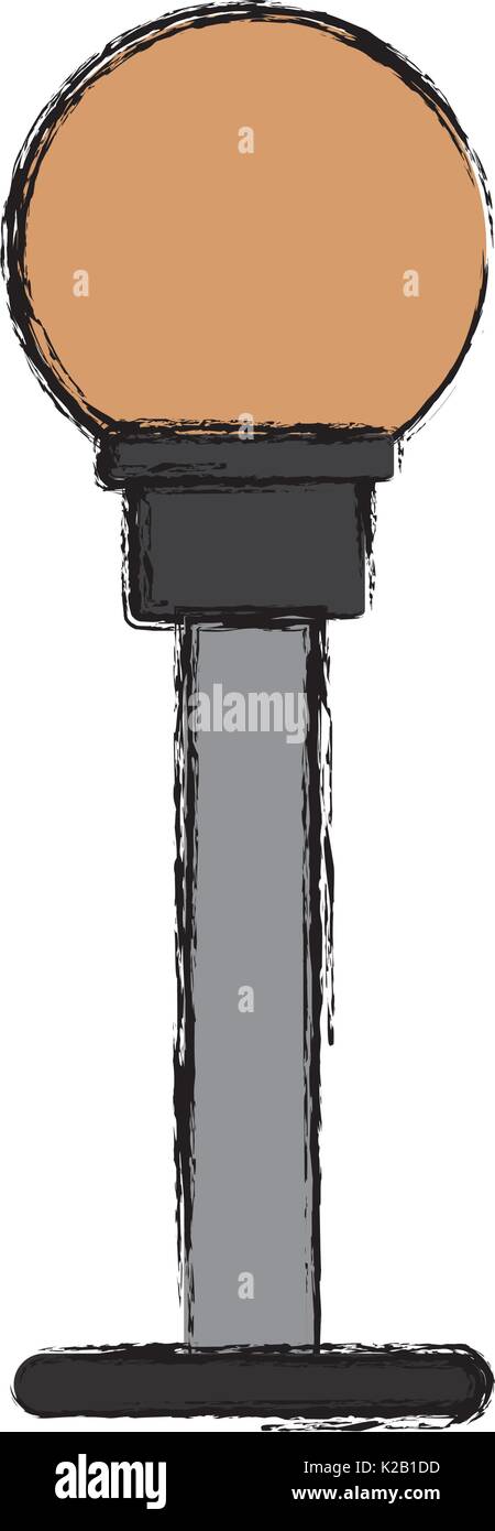 street lamp round light exterior column Stock Vector Image & Art - Alamy