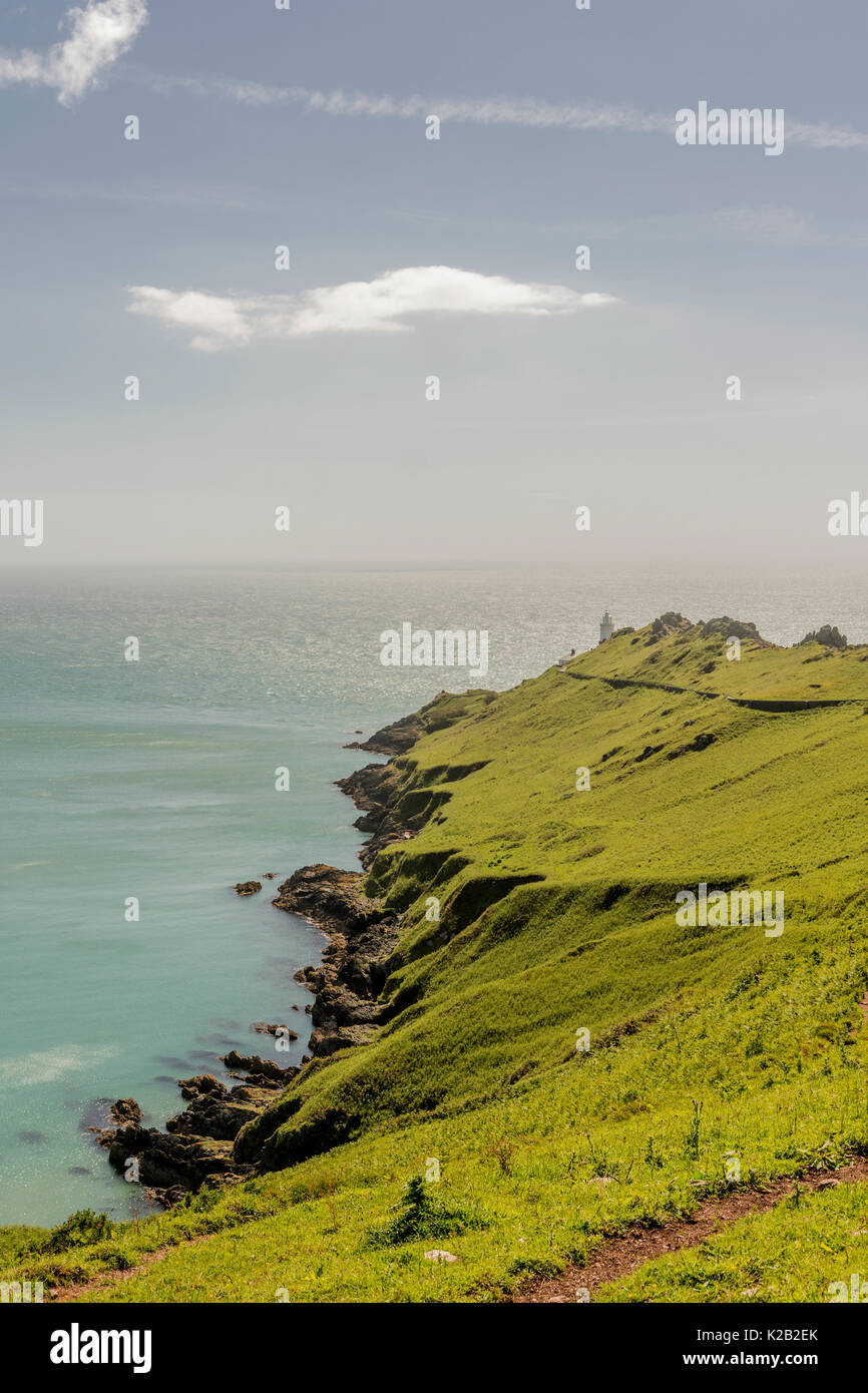 Looking along Freshwater Bay to Start Point, Devon, England, UK Stock ...