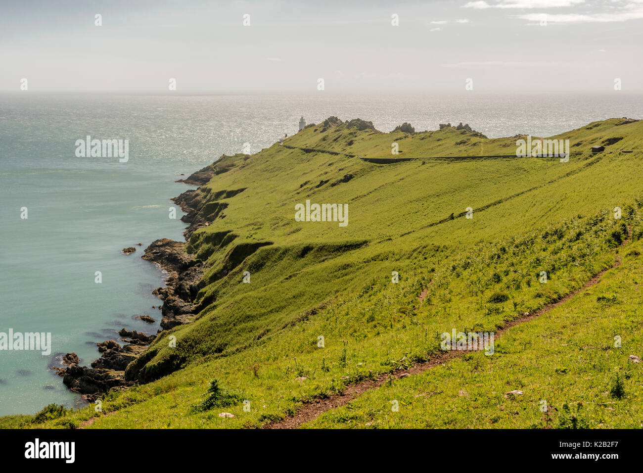 Looking along Freshwater Bay to Start Point, Devon, England, UK Stock ...