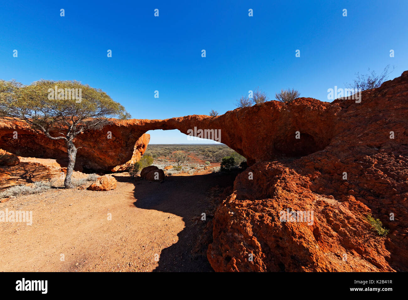 Natural sandstone bridge rock formation, Sandstone, Murchison Western ...