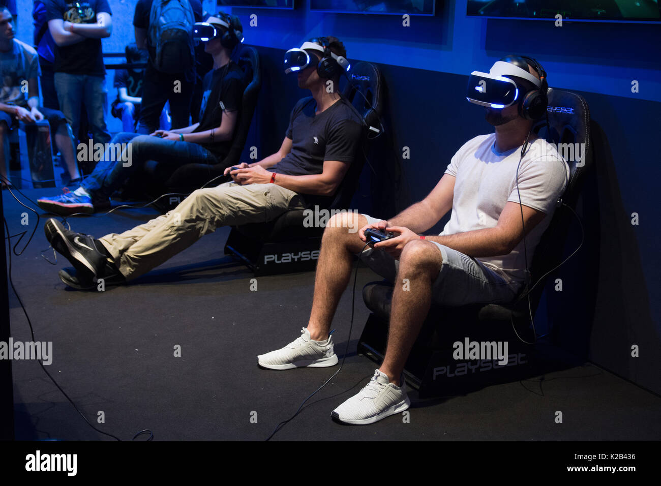 Cologne, Germany - August 26, 2017 - Young people playing flight ...