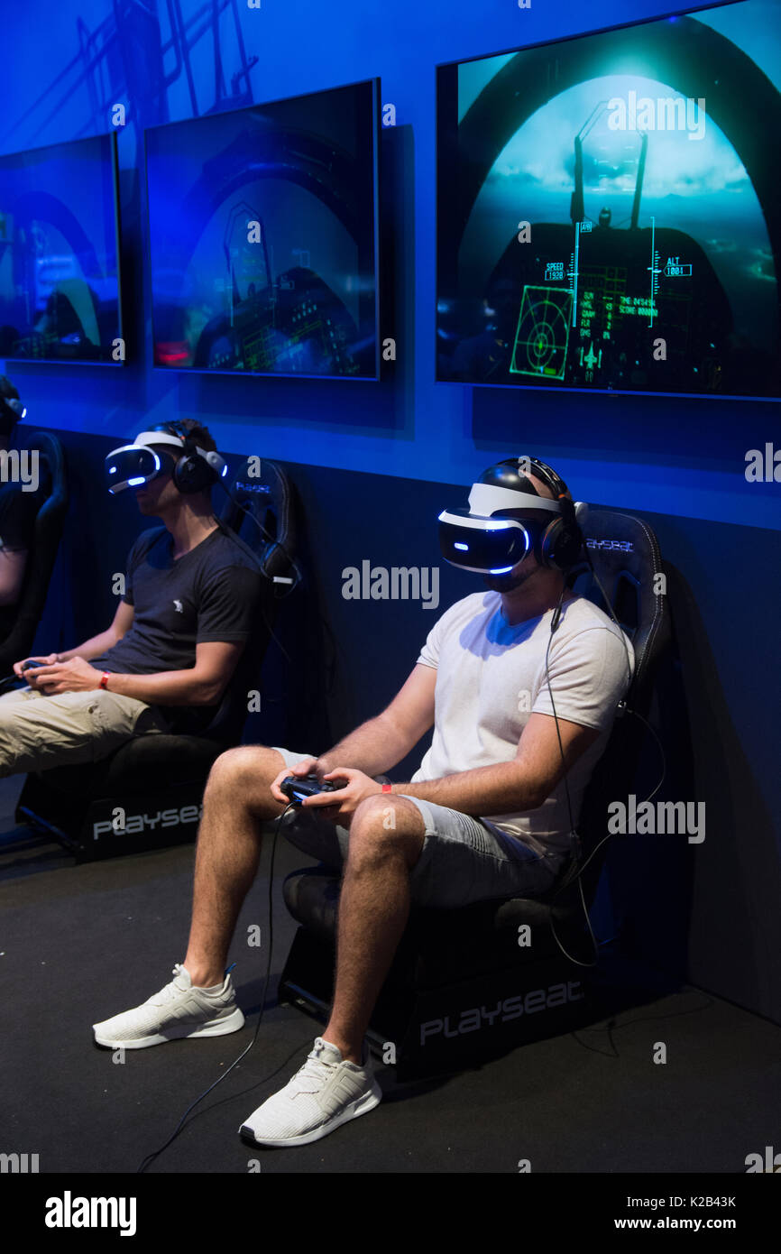 Cologne, Germany - August 26, 2017 - Young people playing flight ...