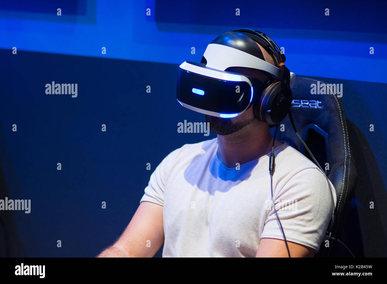 Cologne, Germany - August 26, 2017 - Young people playing flight ...