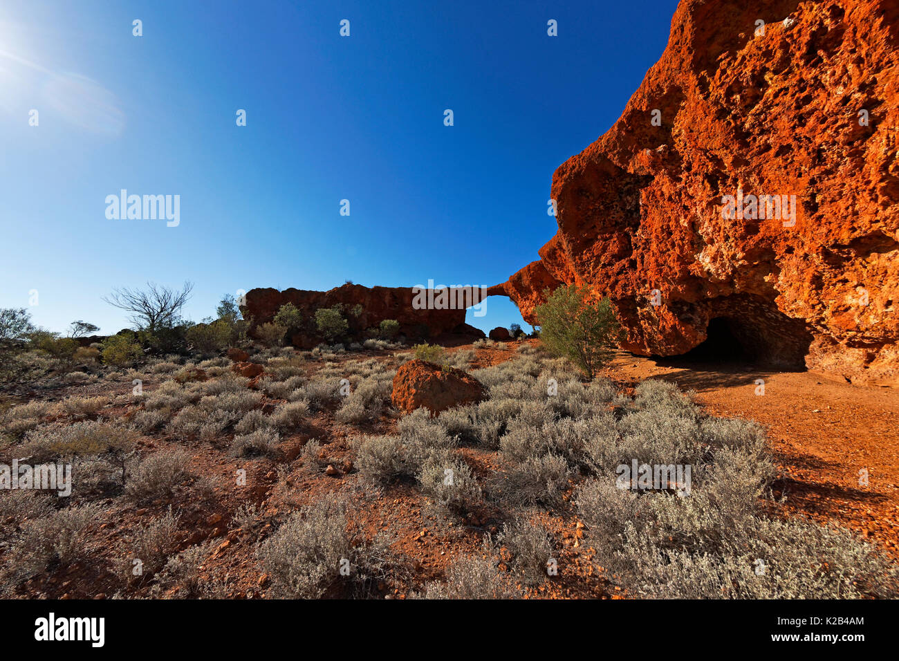 Natural sandstone bridge rock formation, Sandstone, Murchison Western ...