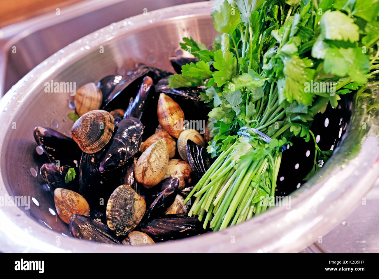 Cleaning clams hi-res stock photography and images - Alamy