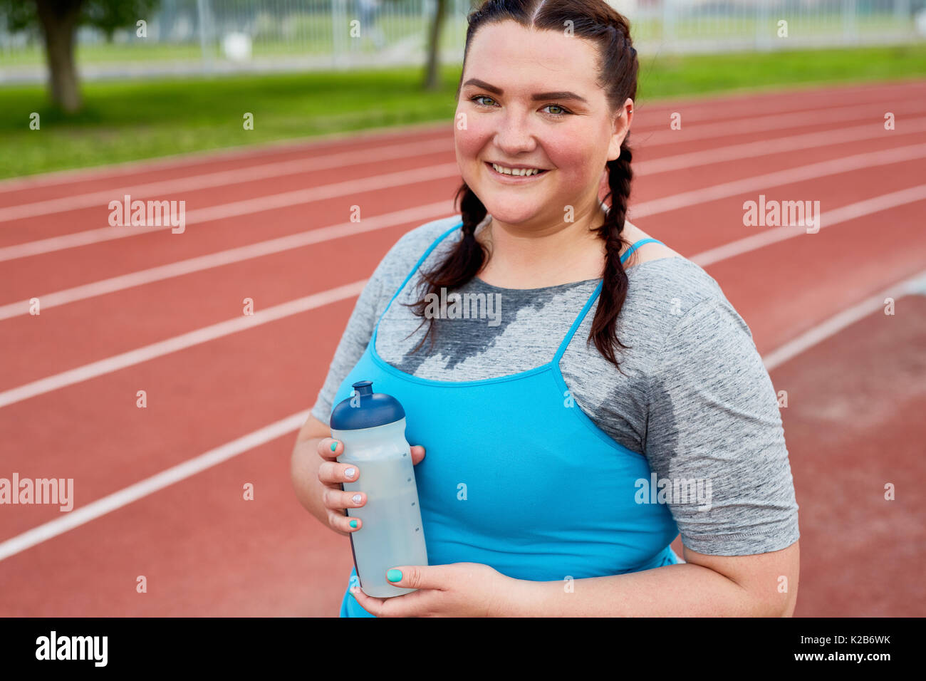 Sweating Female Athlete