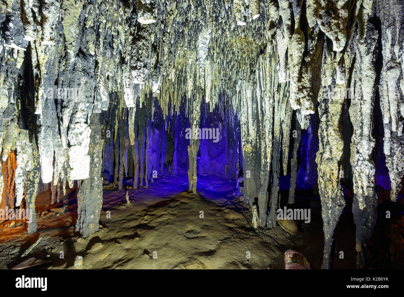 Stalactite stalactites color lighting hi-res stock photography and ...