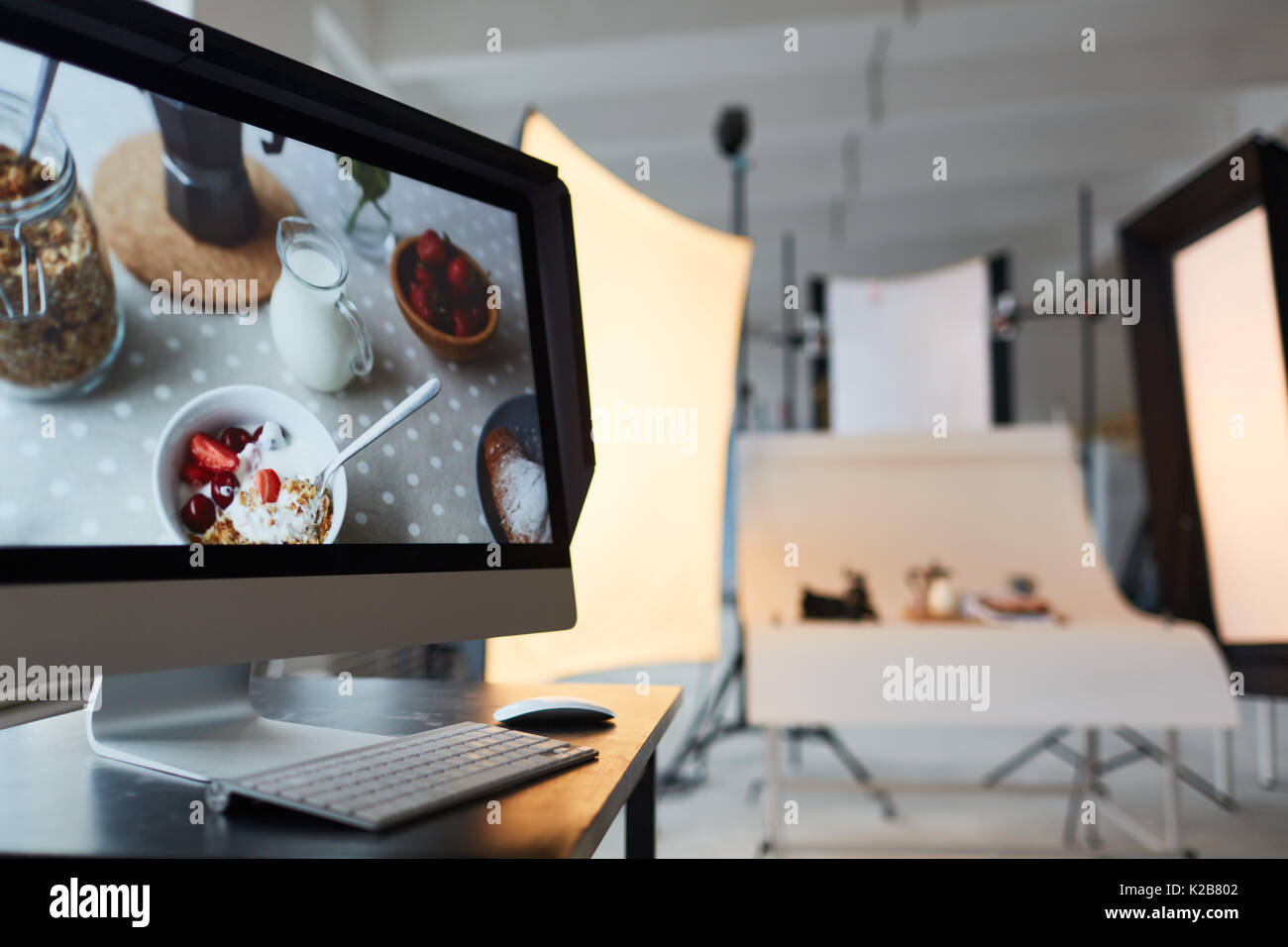 Working Process at Modern Photostudio Stock Photo - Alamy