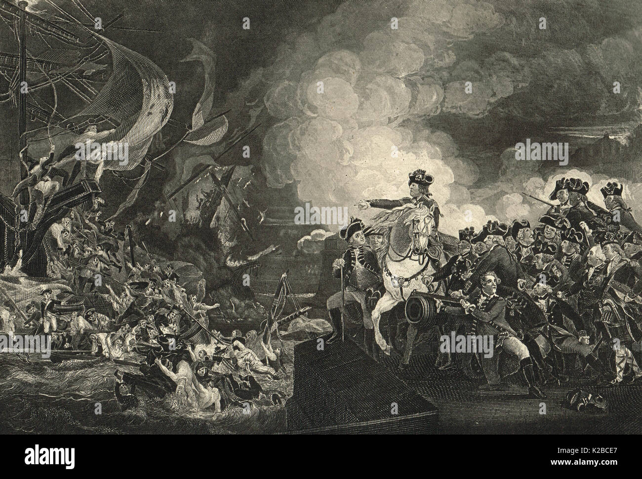 The Siege and Relief of Gibraltar, 1783 Stock Photo - Alamy