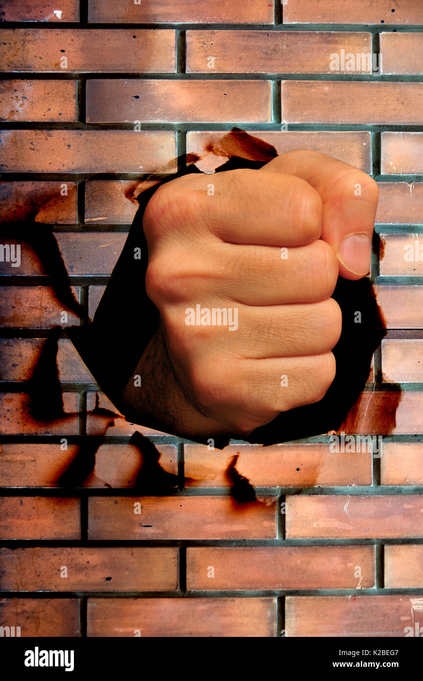 Hand Breaking Bricks High Resolution Stock Photography and Images - Alamy