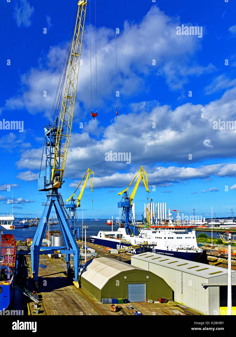 Belfast Northern Ireland Belfast docks and harbour detail Stock Photo ...