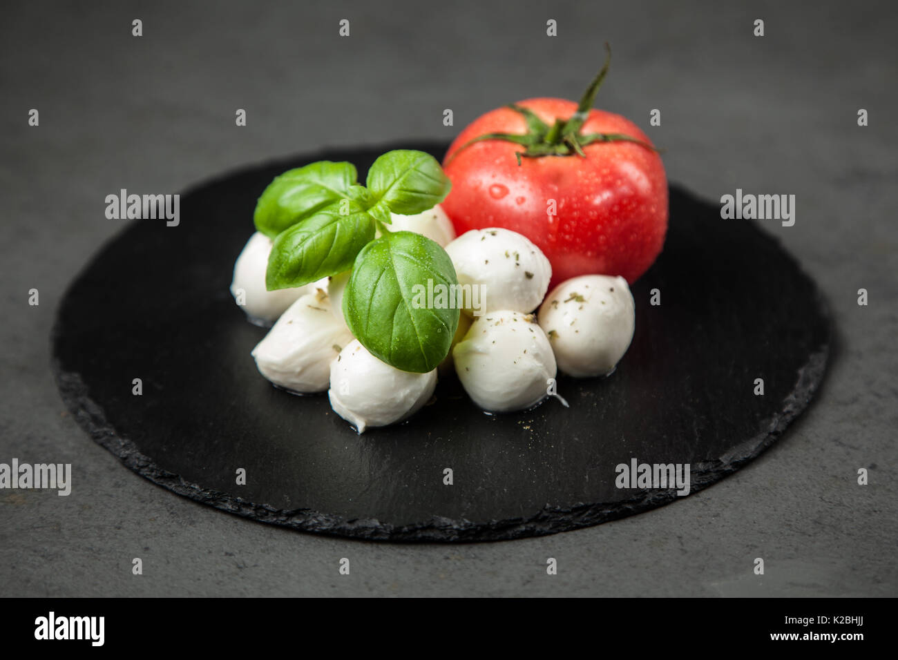 Tomato basil and mozzarella - traditional italian cuisine ingredients ...