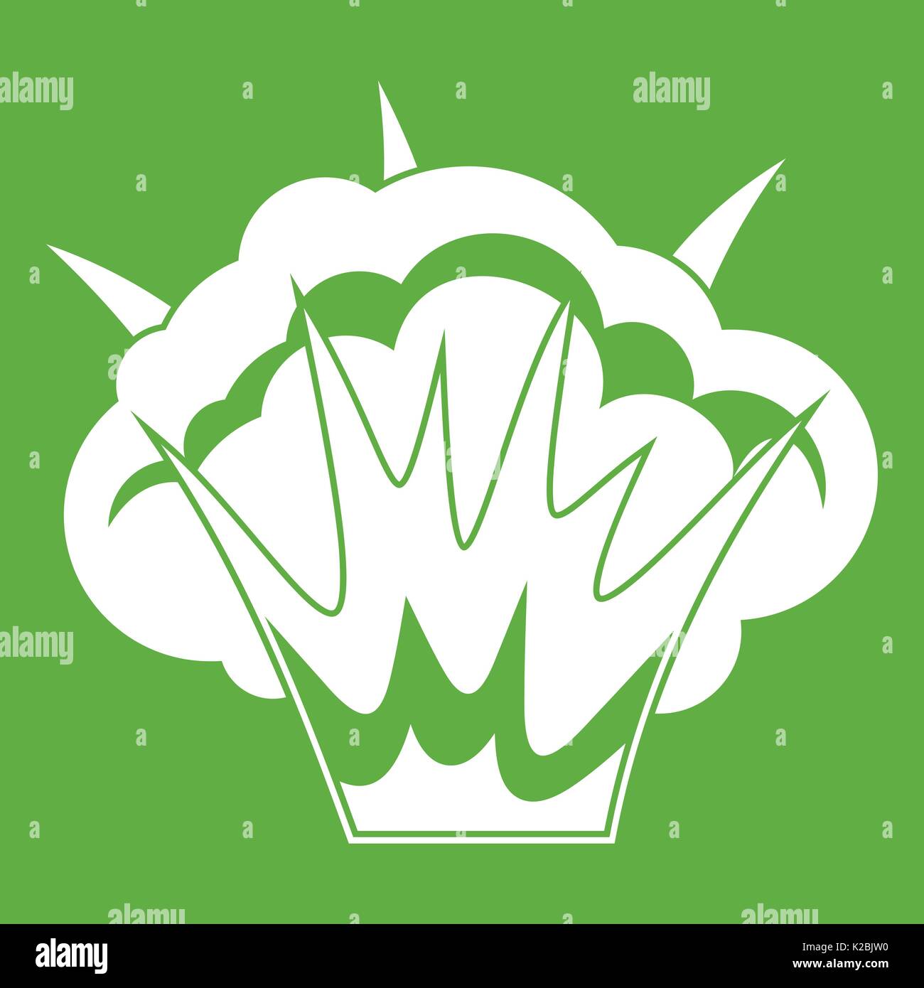 Projectile explosion icon green Stock Vector Image & Art - Alamy