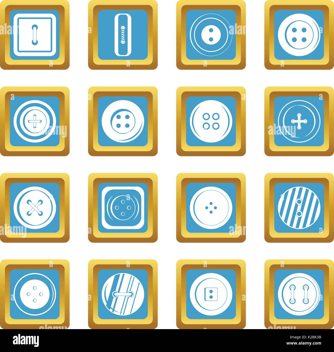 Clothes button icons azure Stock Vector Image & Art - Alamy
