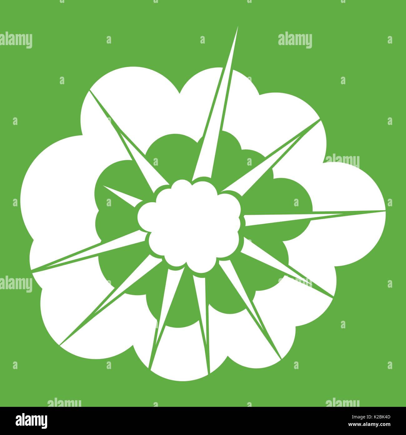 Cloudy explosion icon green Stock Vector Image & Art - Alamy