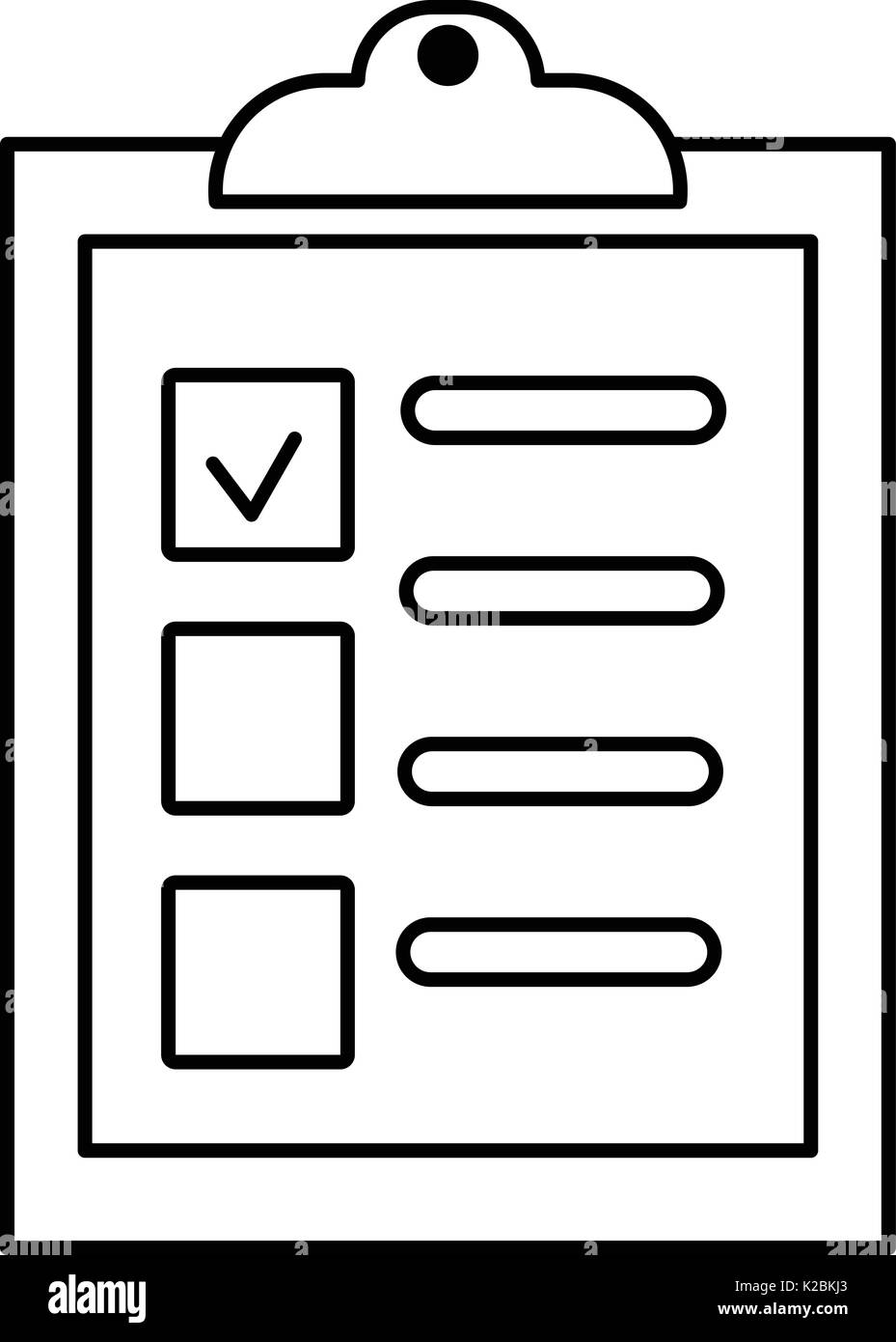 Checklist icon, outline style Stock Vector Image & Art - Alamy