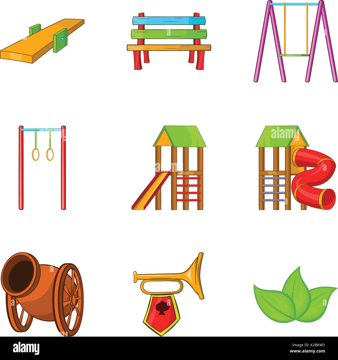 Round area icons set, cartoon style Stock Vector Image & Art - Alamy