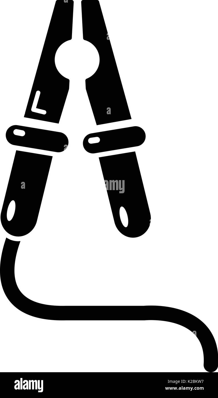 Jumper cable icon, simple black style Stock Vector Image & Art - Alamy