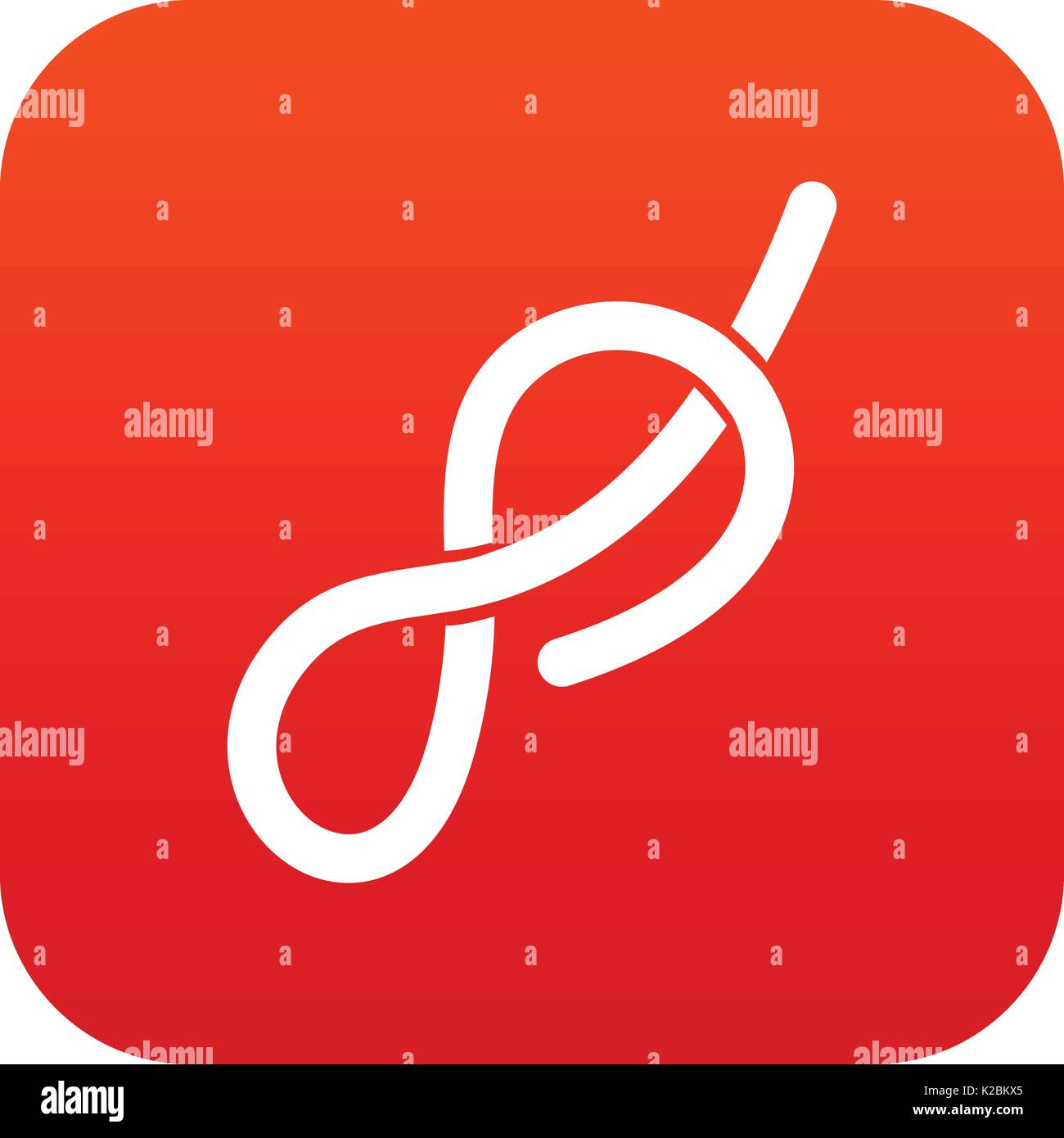 Ship rope icon digital red Stock Vector Image & Art - Alamy