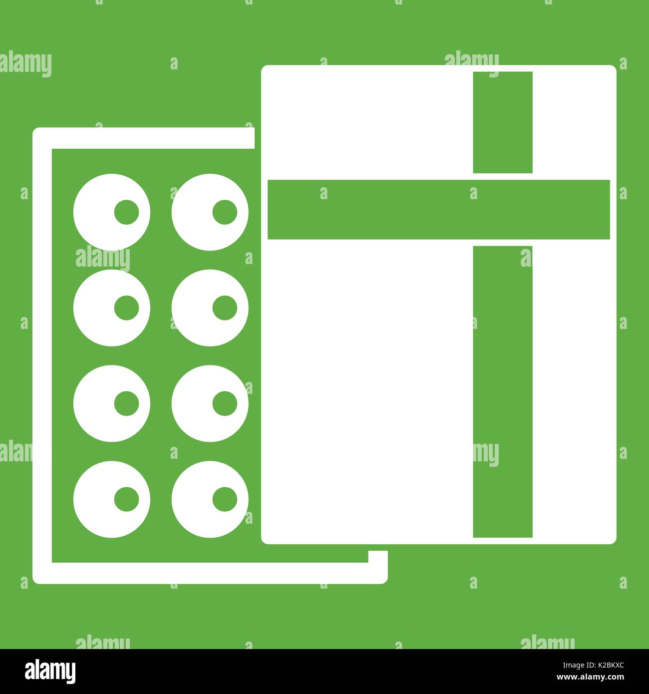Handmade gift box green Stock Vector Images - Alamy
