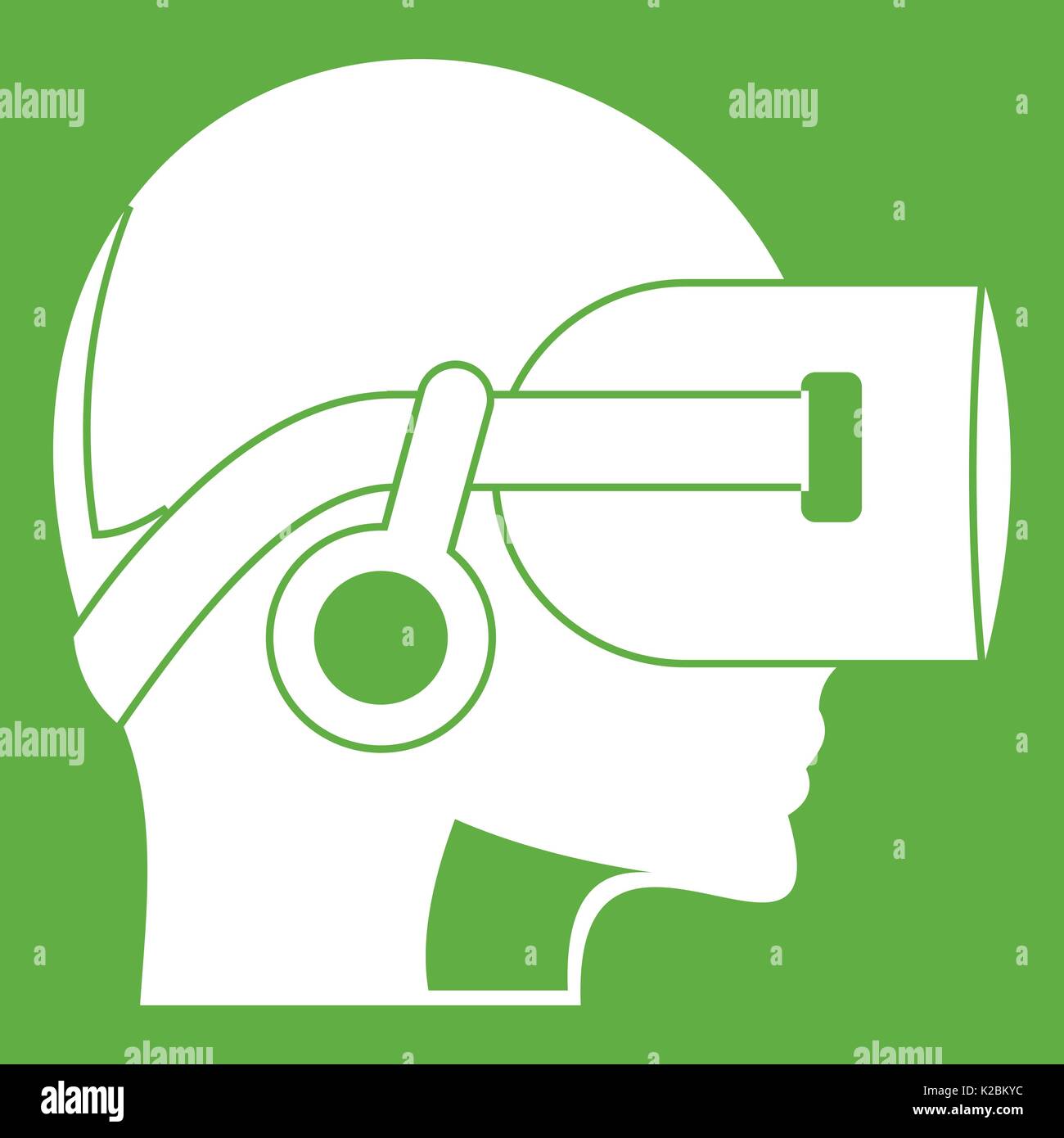 Vr headset icon green Stock Vector Image & Art - Alamy