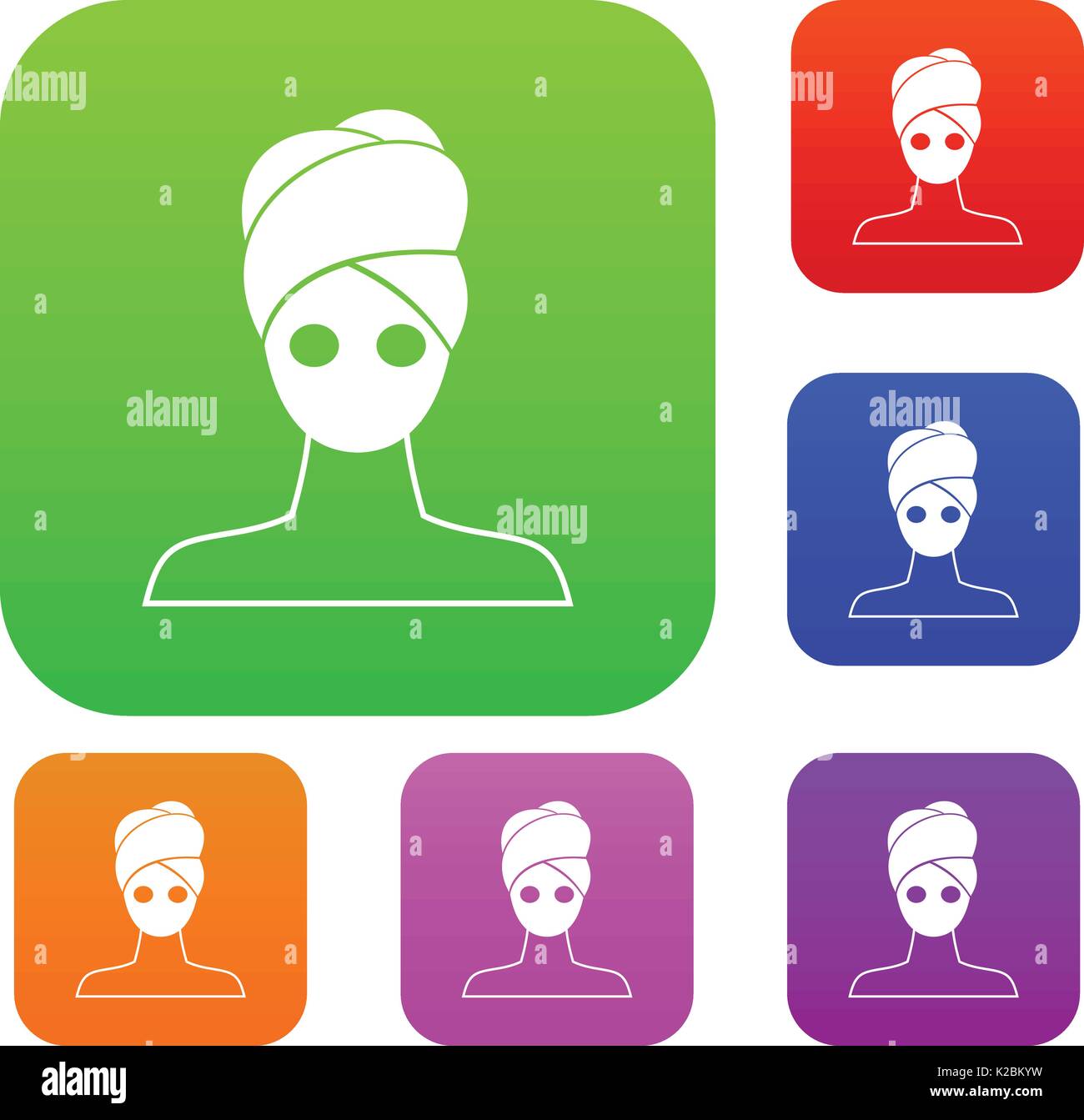 Spa facial clay mask set collection Stock Vector Image & Art - Alamy
