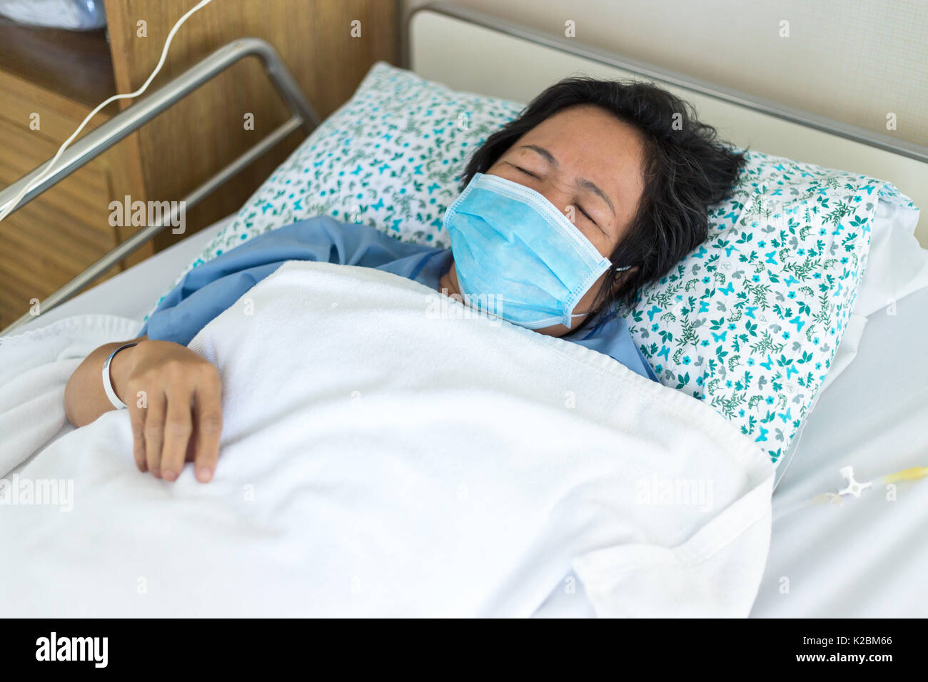 Female patient fall asleep in hospital for recovery Stock Photo - Alamy