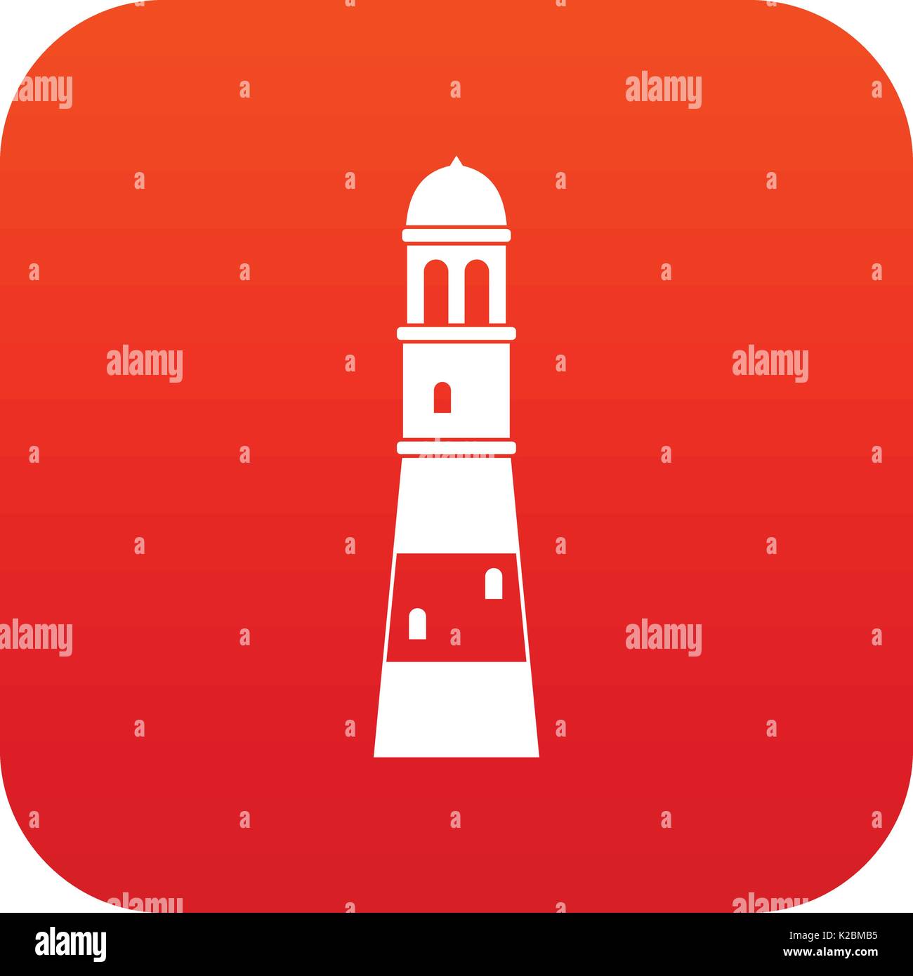 Lighthouse icon digital red Stock Vector Image & Art - Alamy