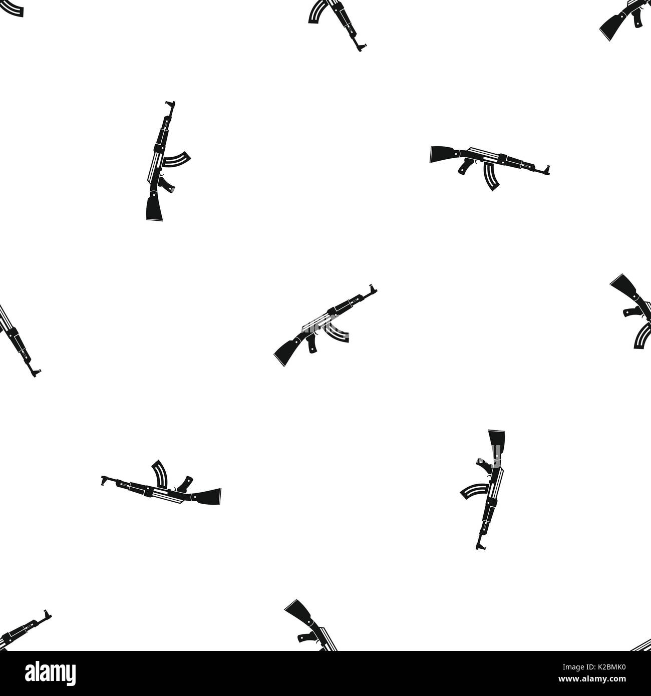 Submachine gun pattern seamless black Stock Vector Image & Art - Alamy