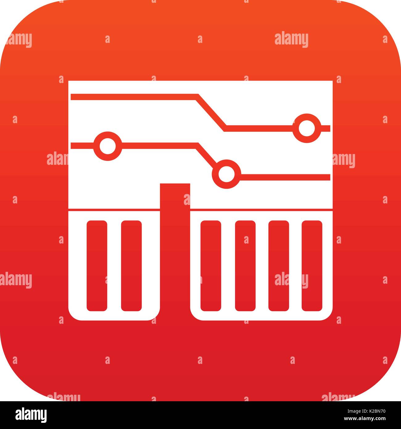 Computer chipset icon digital red Stock Vector Image & Art - Alamy