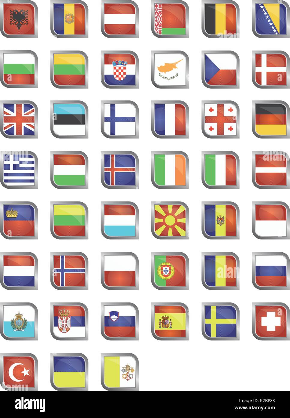Europe continent flags hi-res stock photography and images - Alamy