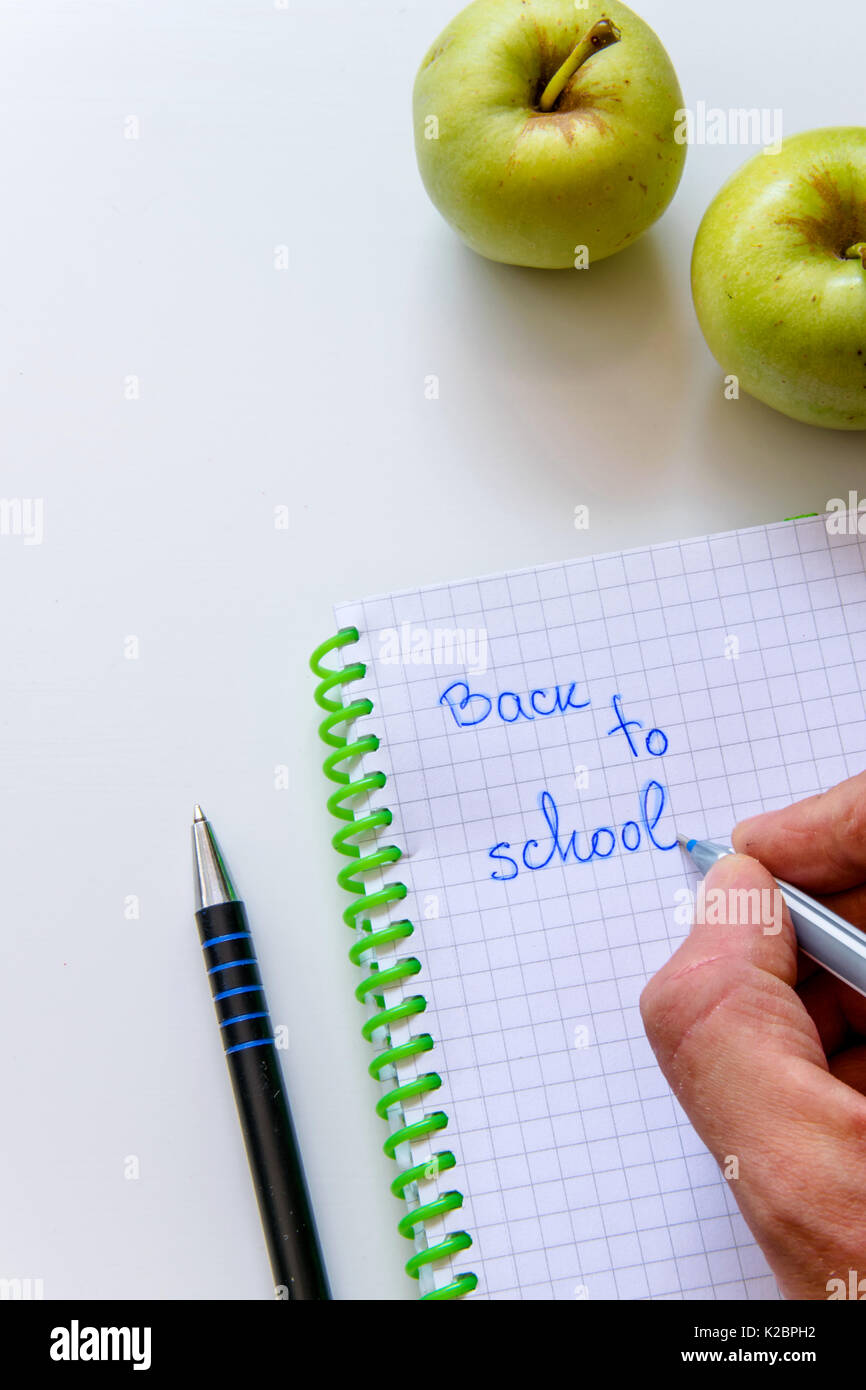 Writing "Back to school Stock Photo - Alamy