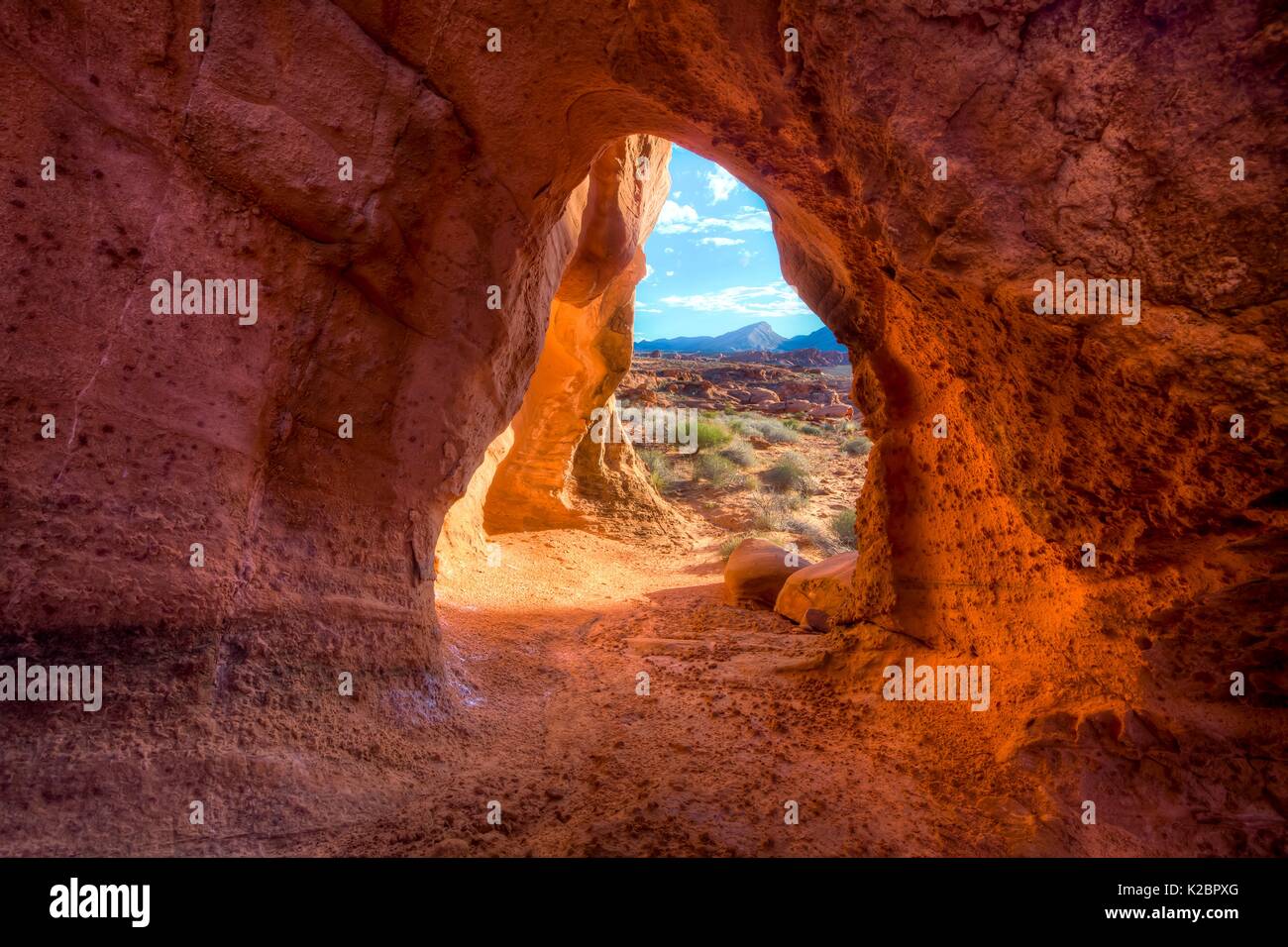 The sun sets over sandstone rock striations at the Little Finland ...