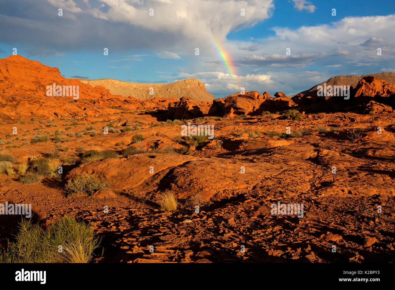 The sun sets over sandstone rock striations at the Little Finland ...