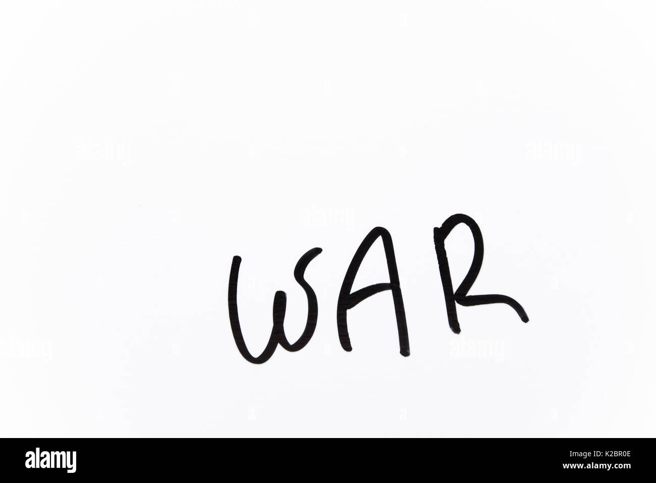 Text "War" on white background Stock Photo - Alamy