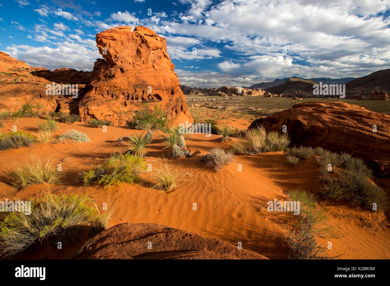 The sun sets over sandstone rock striations at the Little Finland ...