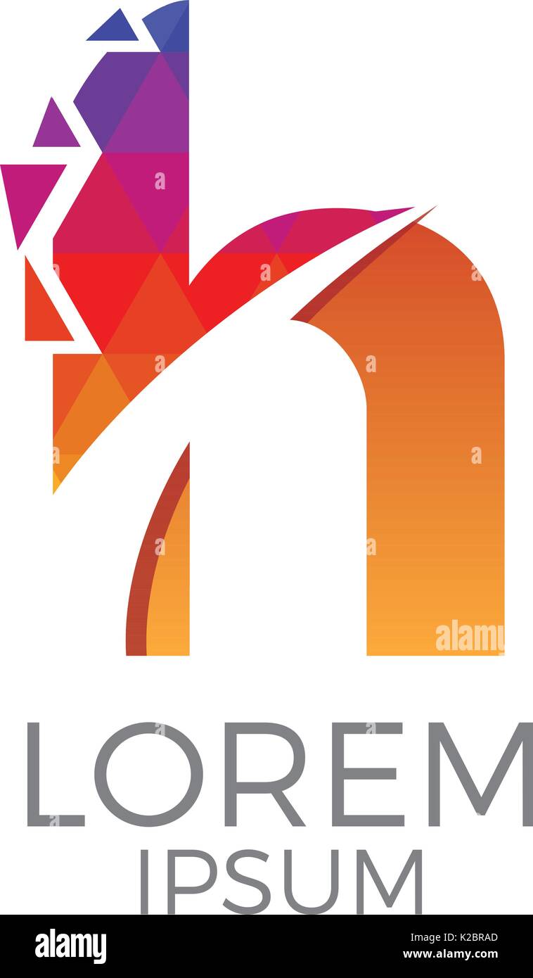 Letter 'h' Geometric Stock Vector Image & Art - Alamy