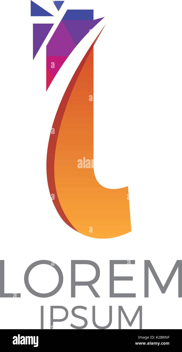 Letter 'l' Geometric Stock Vector Image & Art - Alamy