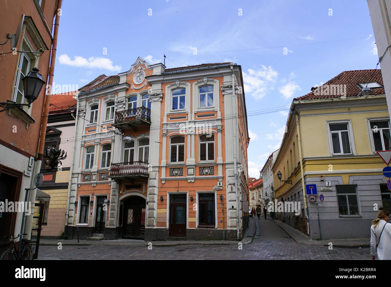 Lithuania, Vilnius old town street view Stock Photo - Alamy