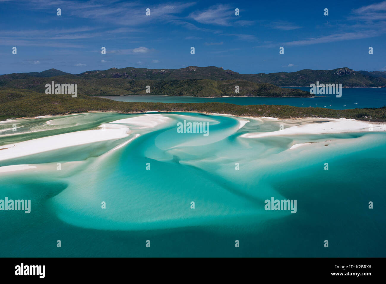 Aerial view whitehaven beach from hi-res stock photography and images ...