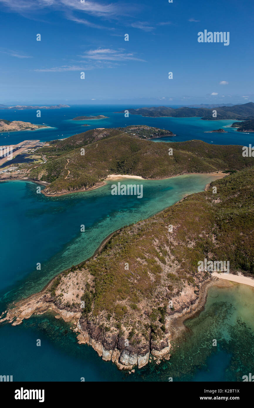 Aerial view of Hamilton Island, Whitsundays, Queensland, Australia ...