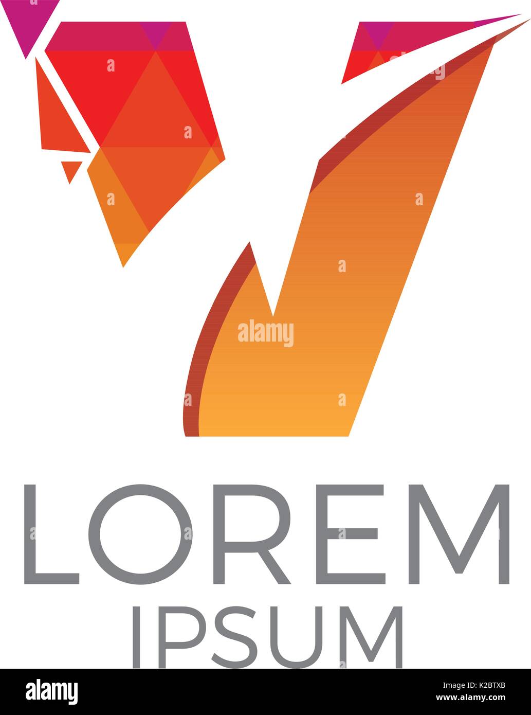 Vibrant geometric alphabet icon Stock Vector Images - Alamy