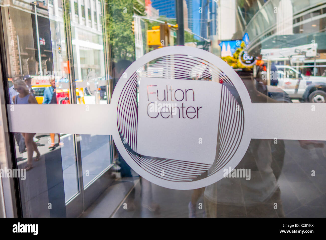 NEW YORK, USA - MAY 05, 2017: Exterior design of Fulton Center unveiled ...