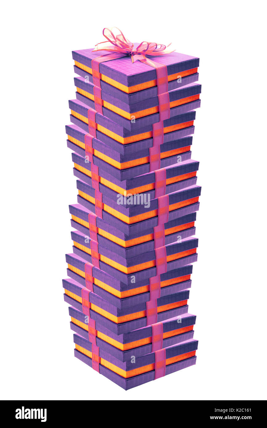 background image of several gift boxes in a row Stock Photo - Alamy