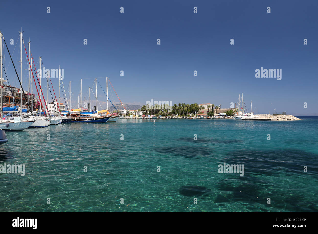 Boats in Datca Town, Mugla City, Turkey Stock Photo - Alamy