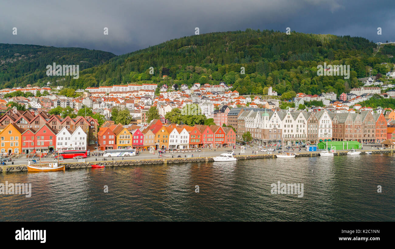 Bergen old town aerial view. Bergen, Norway Stock Photo - Alamy
